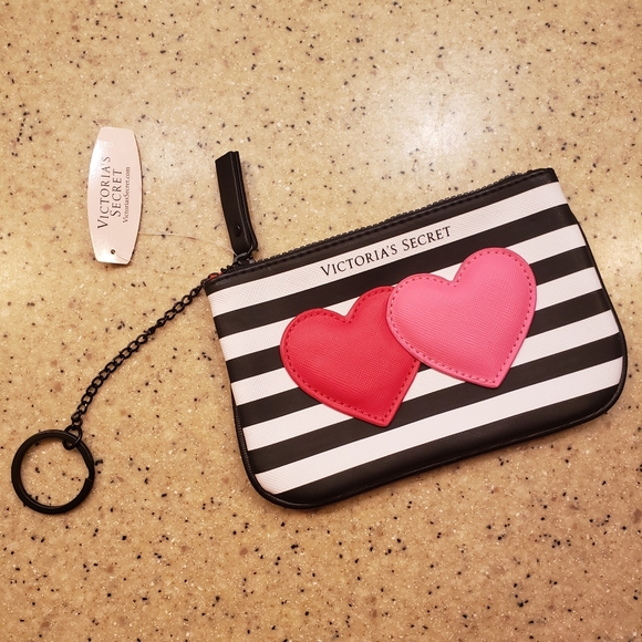 Victoria's Secret | Bags | Nwt Victoria Secret Heart Striped Mini ...